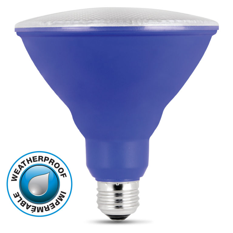 LED PAR38 BULB TYPE E26 BASE (STANDARD) BLUE COLOR USES 7W = 60W REG ...